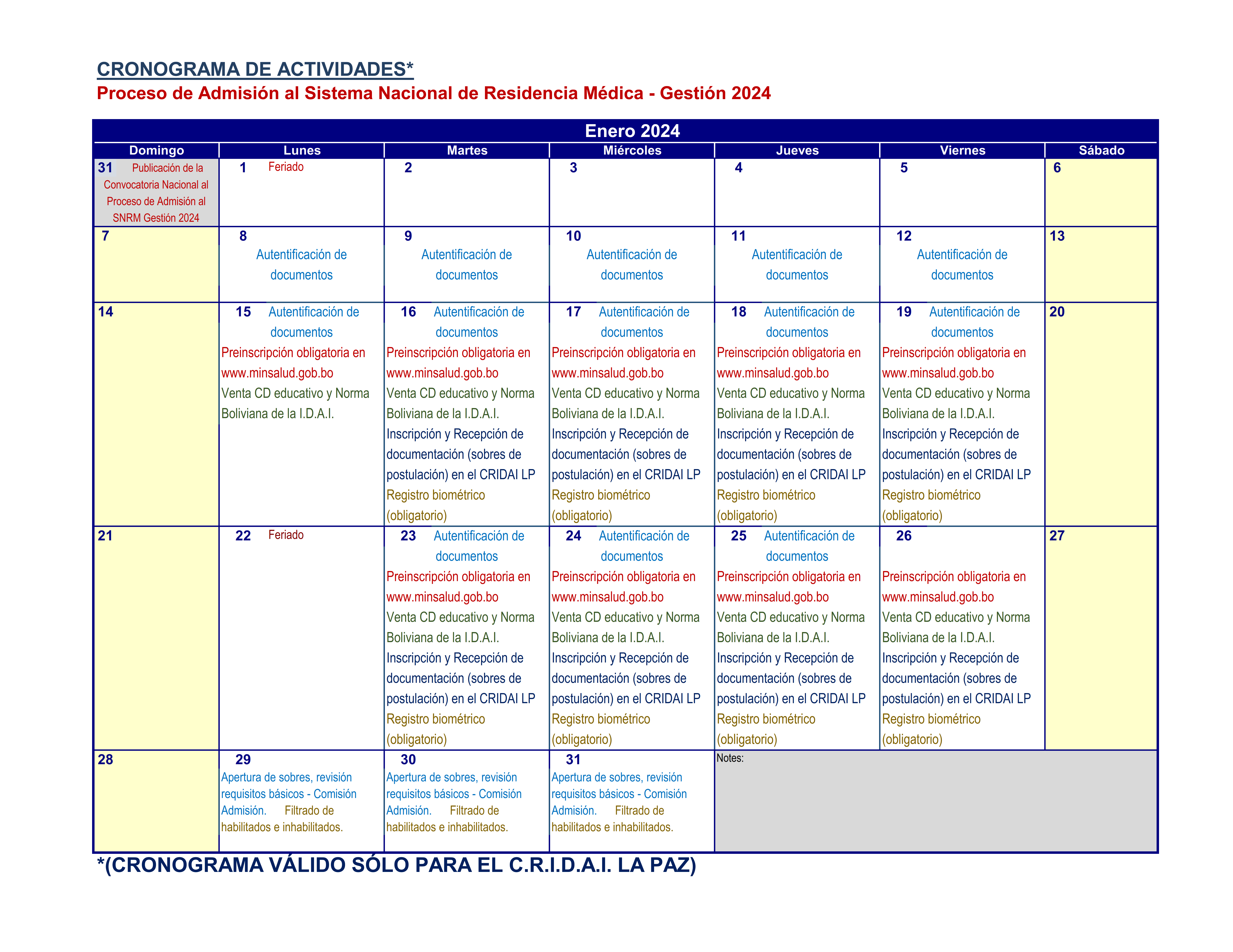 ADMISION-2024 – CRIDAI LA PAZ